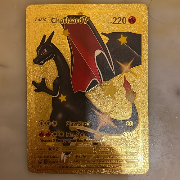 Pokemon | Toys | Charizard V Hp22 Pokmon Gold Card 079073 | Poshmark